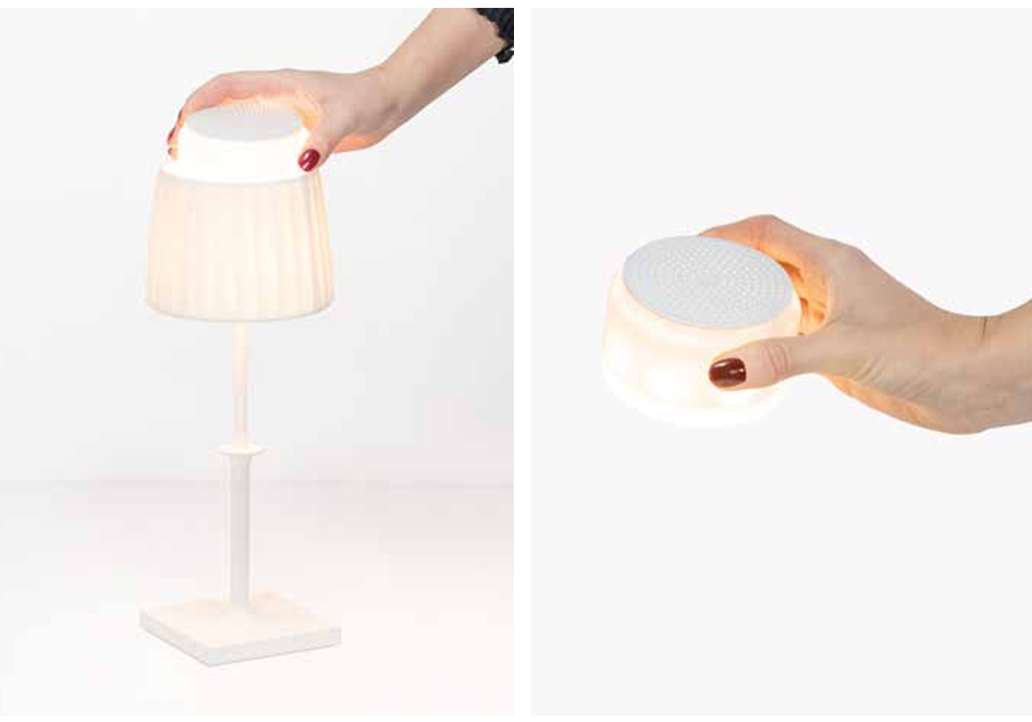 Poldina Classic Pro | Zafferano | Lampe de Table avec abat jour Sans ...